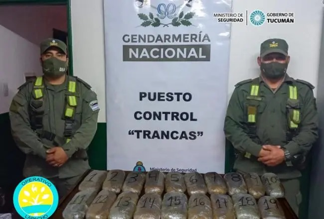 Pararon un transporte de encomiendas y la requisa, encontraron más de 10 kilos de marihuana ...